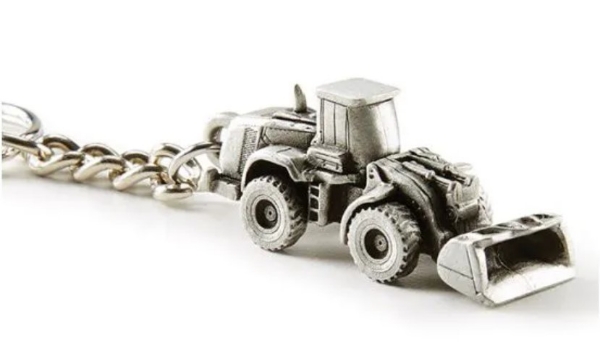 Ring Power CAT Retail Store. Wheel Loader Pewter Replica Key Tag